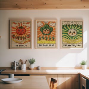 Mozzarella Tarot Card Print: Whimsical Kitchen Cheese Poster (digital ...