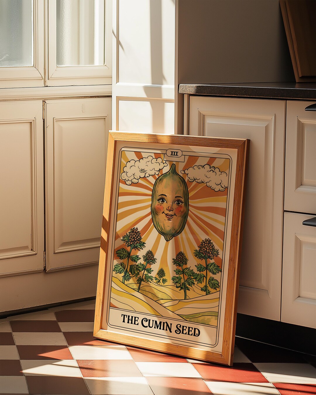 Cumin Tarot Card Print – Printable Kitchen Wall Art | Whimsical Spice ...