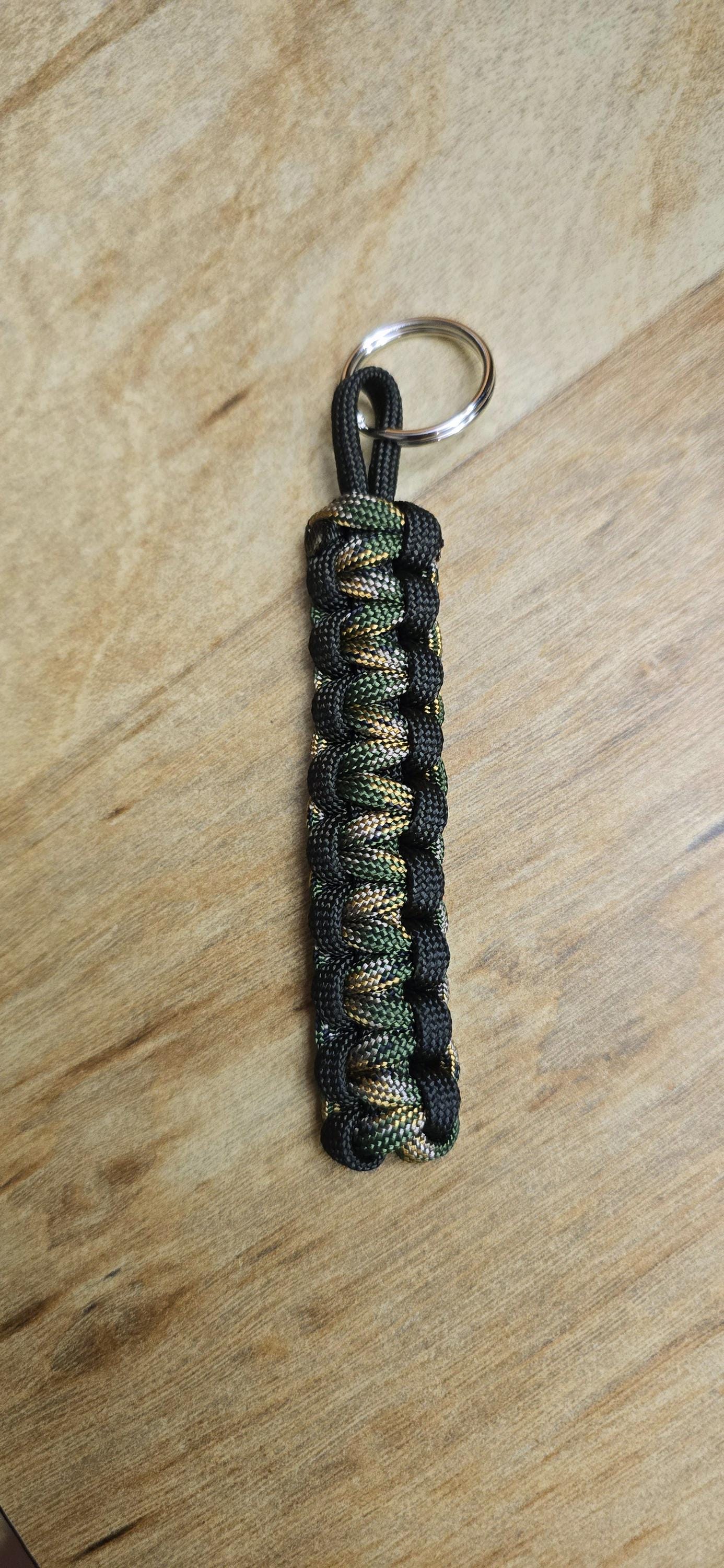 Paracord Keychain Handmade Cobra Knot - Etsy