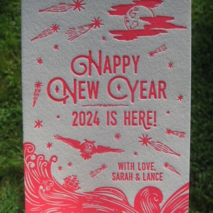 Magical Night Happy New Year Holiday Cards - Etsy