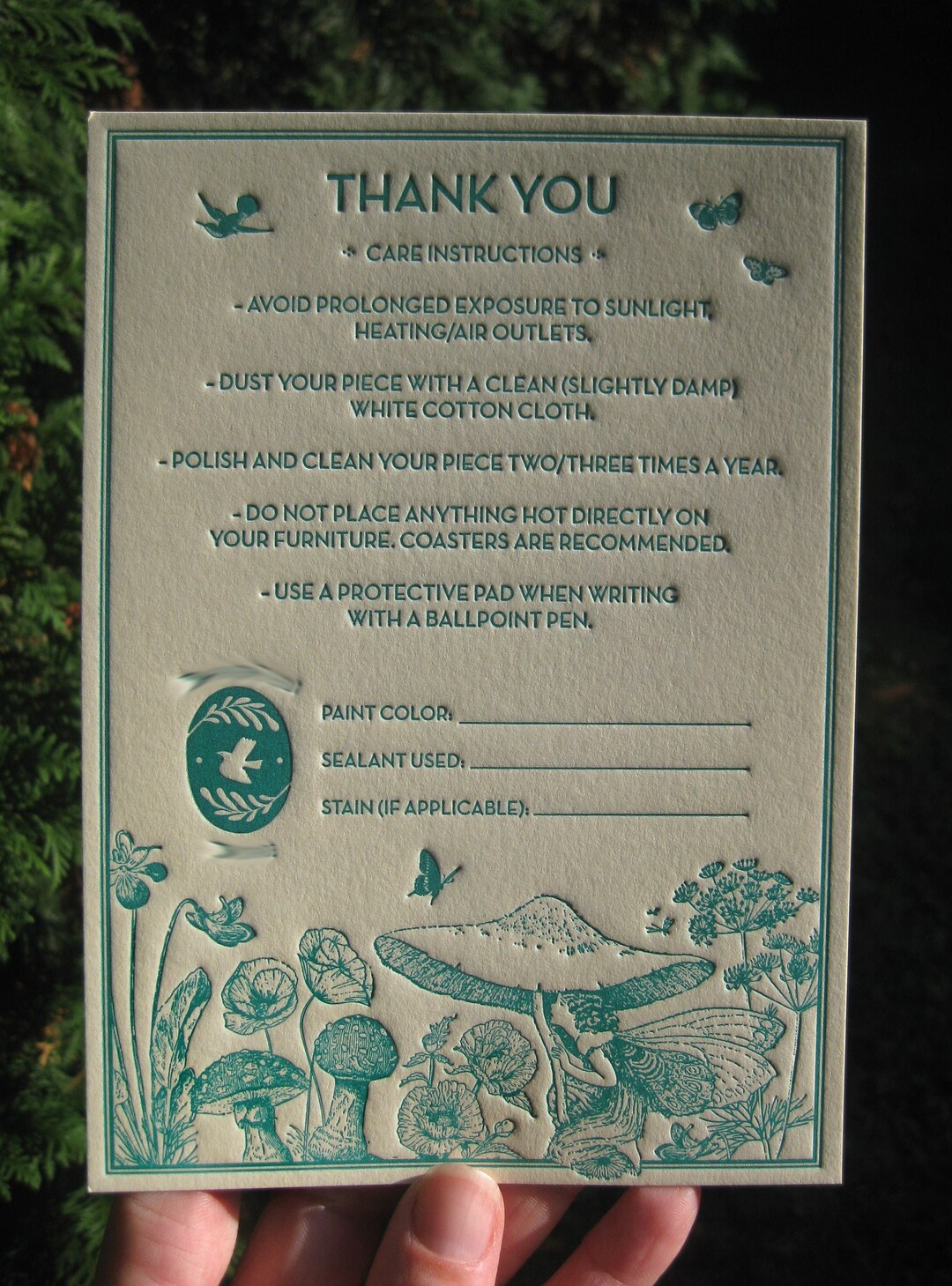 Custom Letterpress Promotional Cards *customizable With Info & Logo - Etsy