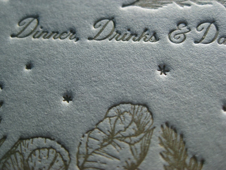 Rosemary & Basil Custom Letterpress Wedding Invitation Suite - Etsy