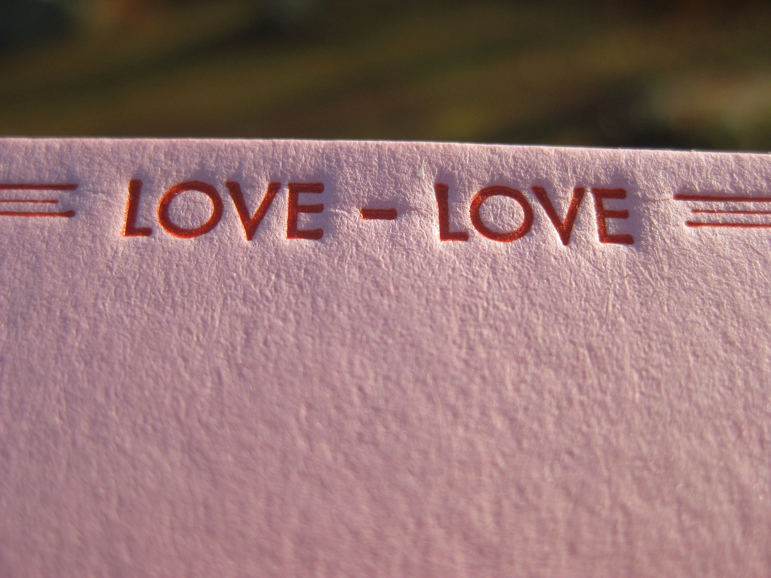 Retro LOVE LOVE Letterpress Stationery Set - Etsy