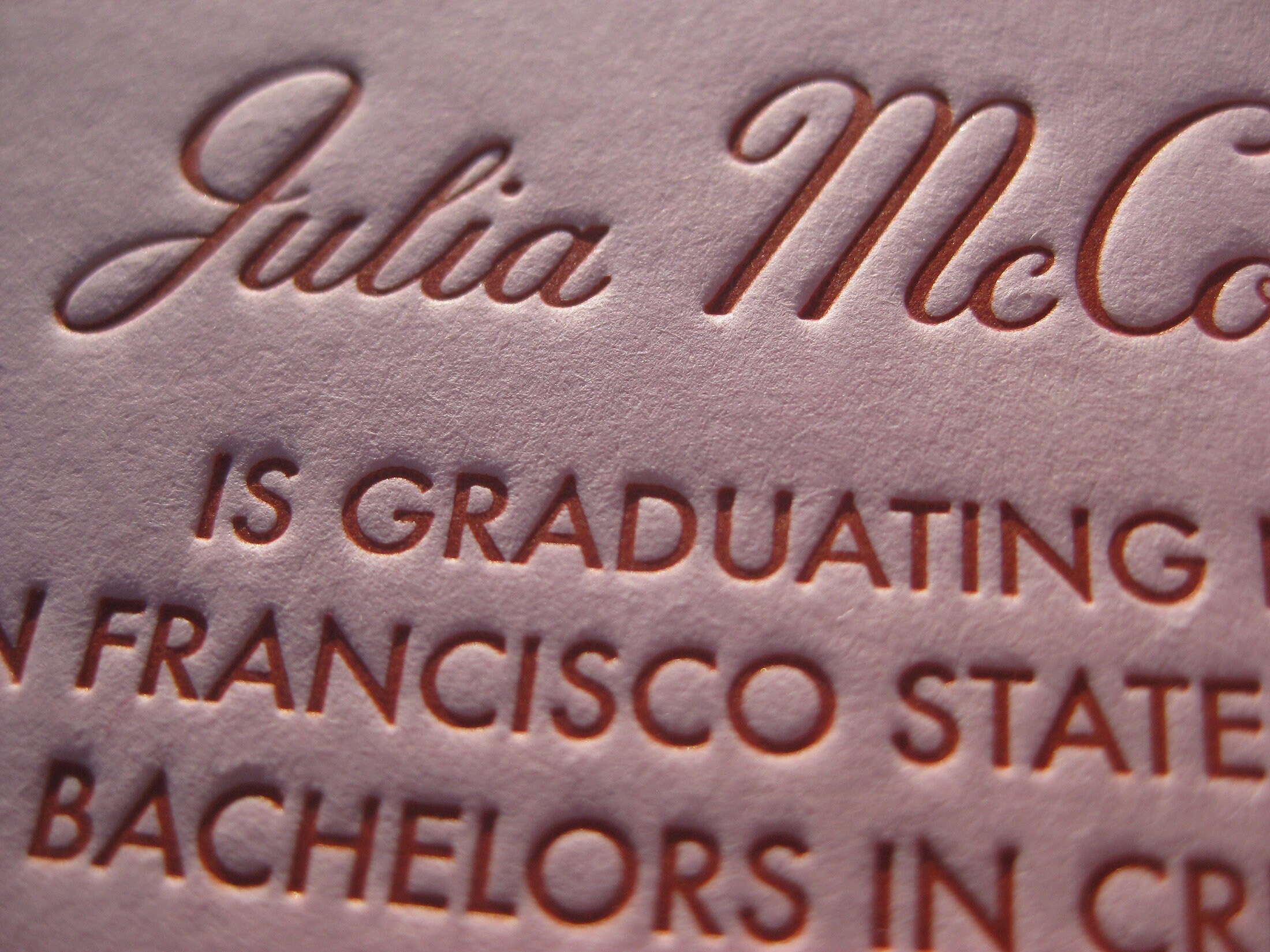Custom Letterpress College Graduation Announcements | Etsy