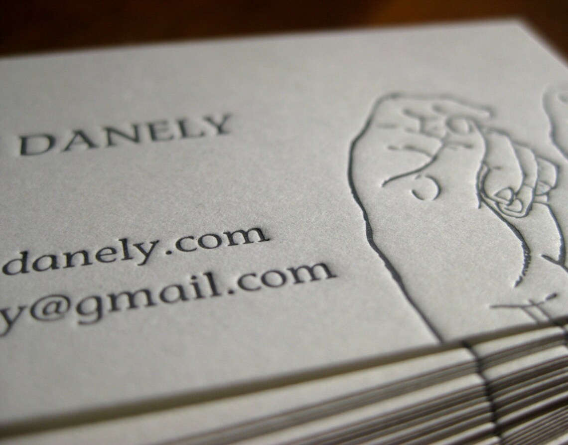 Artist's Customized Letterpress Calling Cards - Etsy