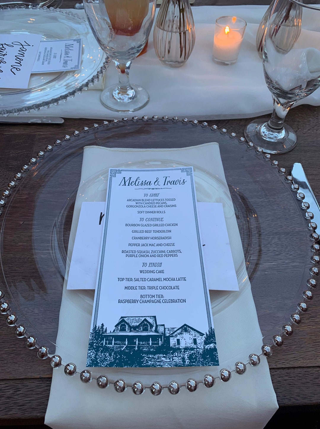 Custom Letterpress Wedding Menu With Customizable Location! - Etsy