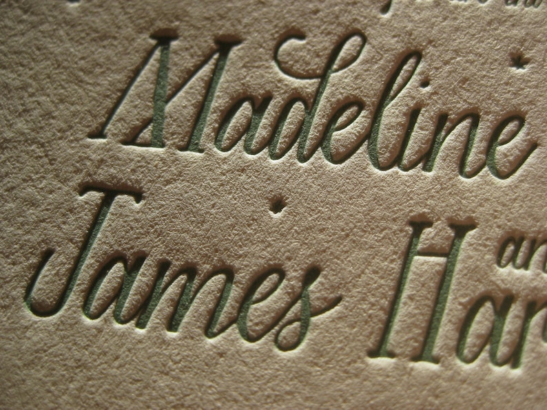 Rosemary & Basil Custom Letterpress Wedding Invitation Suite - Etsy