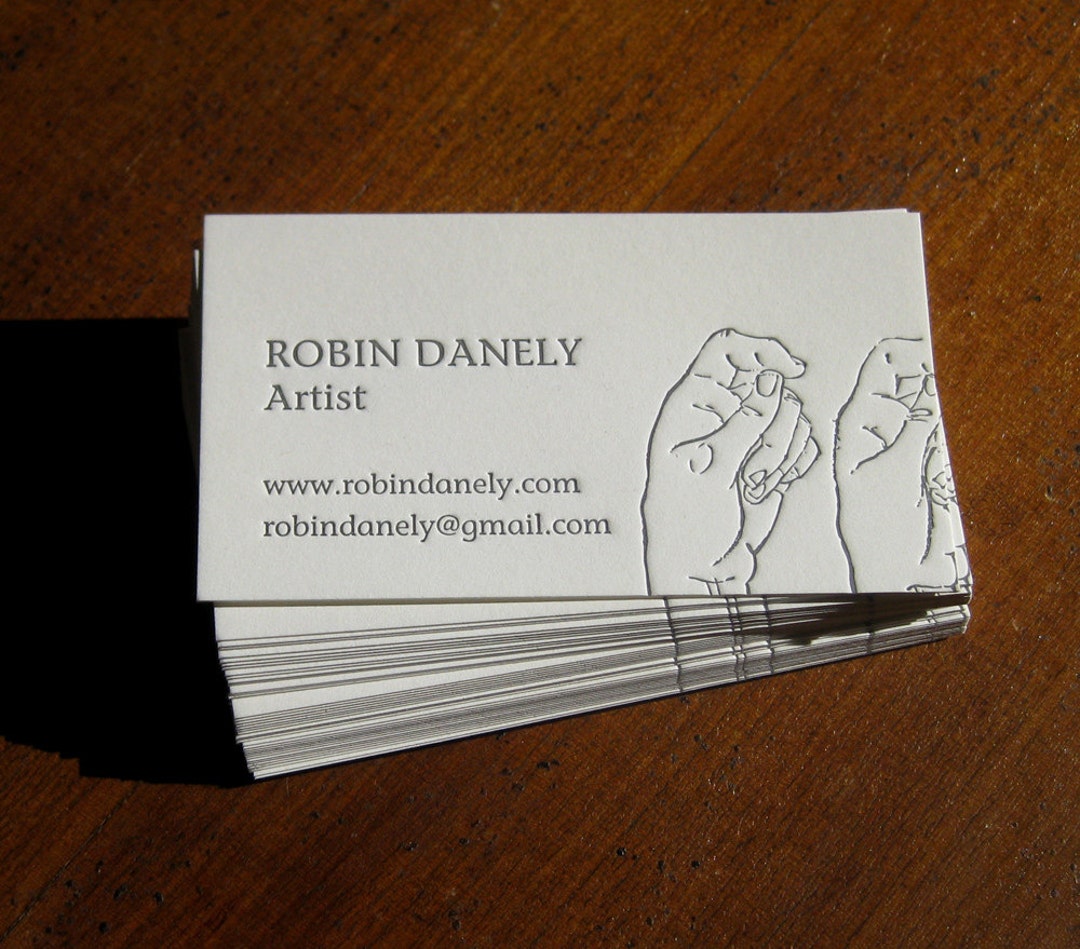Artist's Customized Letterpress Calling Cards - Etsy