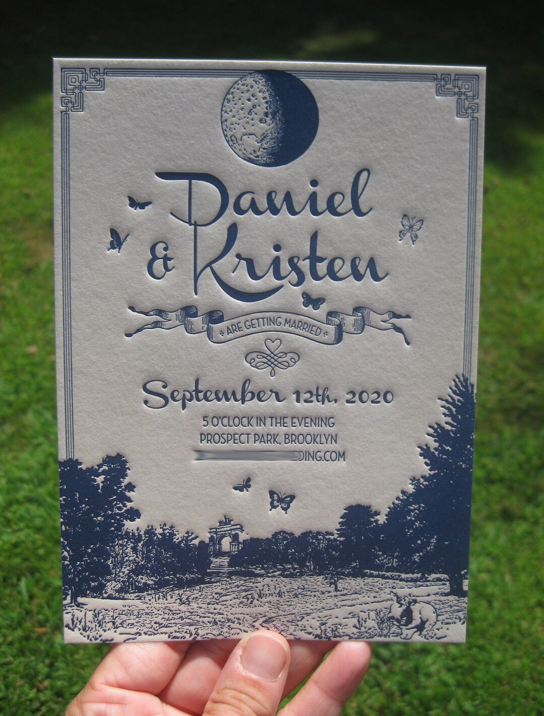 Custom City Letterpress Wedding Invitations (customized With Your City ...