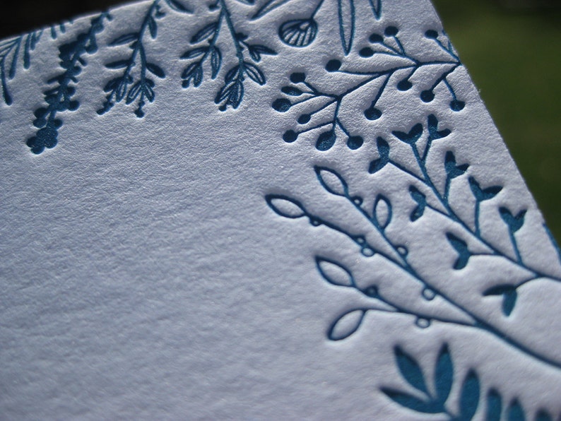 Wild Flower Personalized Letterpress Stationery Suite | Etsy