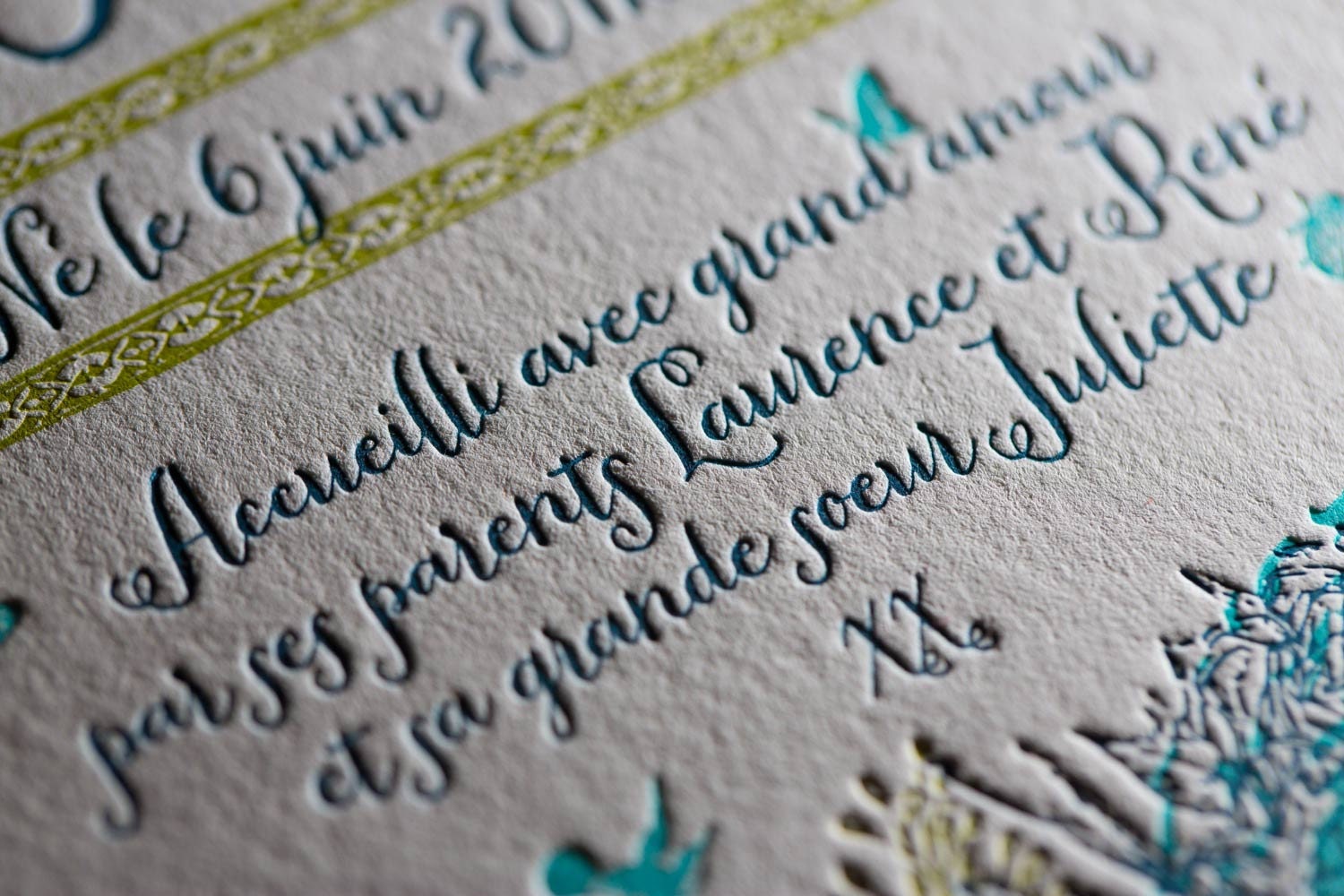 Springtime Baby Custom Letterpress Birth Announcement Suite - Etsy