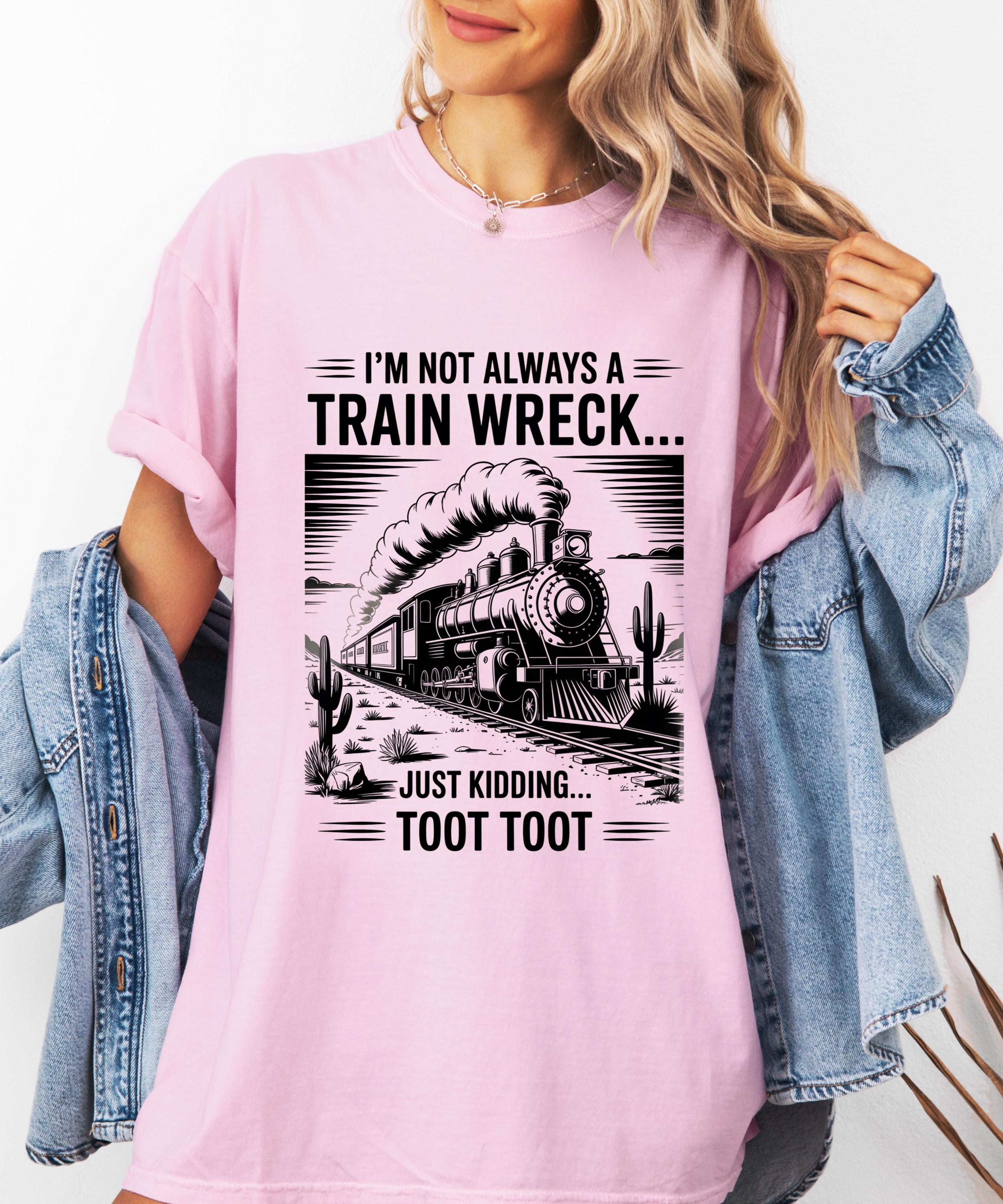 Funny Train Wreck PNG: Hot Mess Humor Shirt Design (digital Download ...