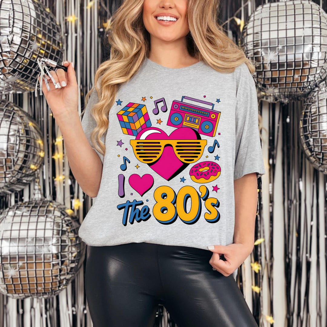 I Love the 80s PNG | Retro 80s Birthday Shirt Design | Rubik’s Cube ...