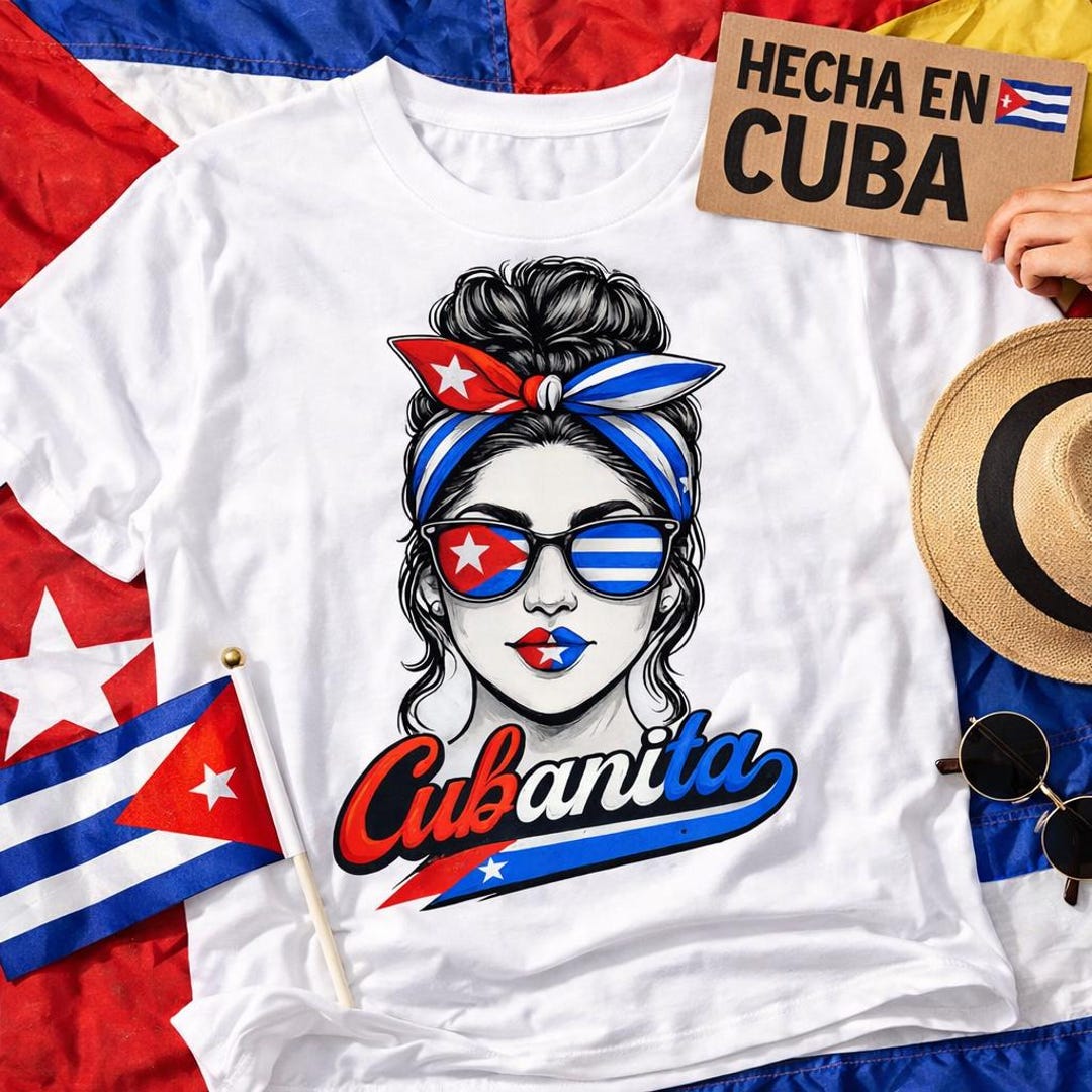 Cubanita Messy Bun PNG, Cuba Hispanic Heritage Month Shirt Design ...