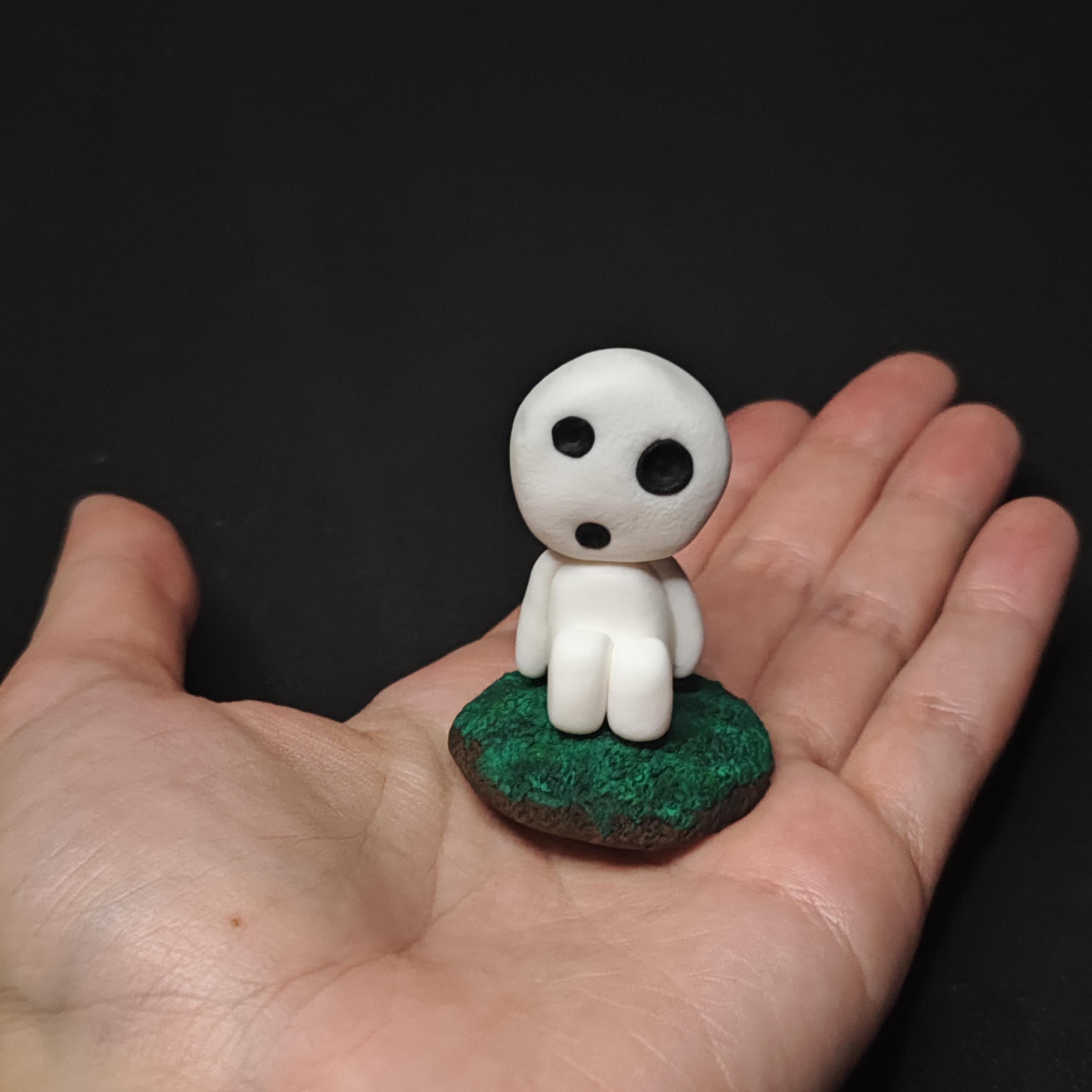 Kodama Figure From Mononoke Princess Ghibli Film Made With Polymer Clay ...