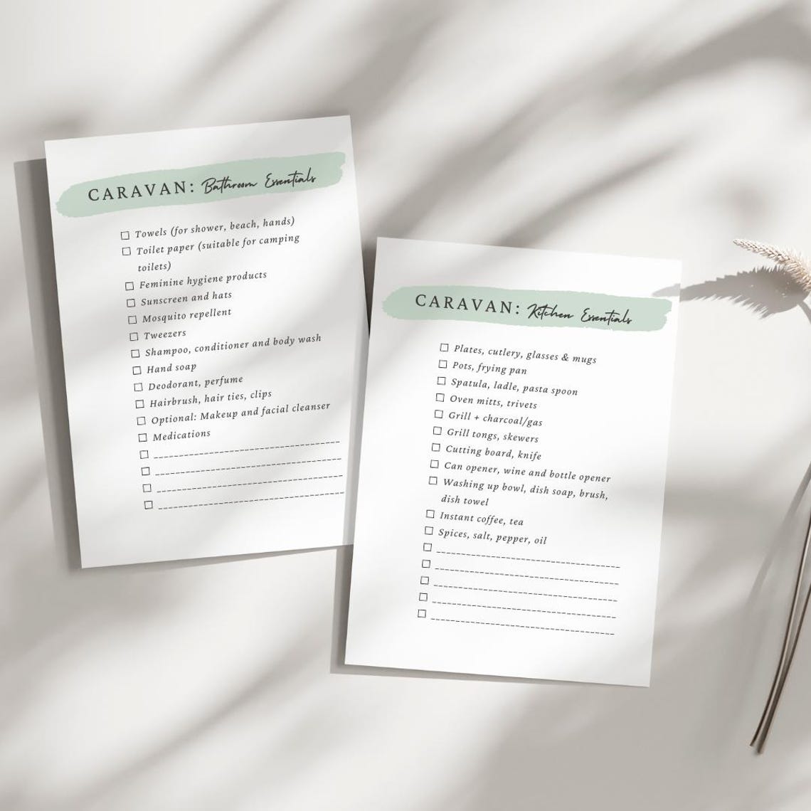 Camper Packing List PDF – Printable Checklist for RV & Caravan Trips ...
