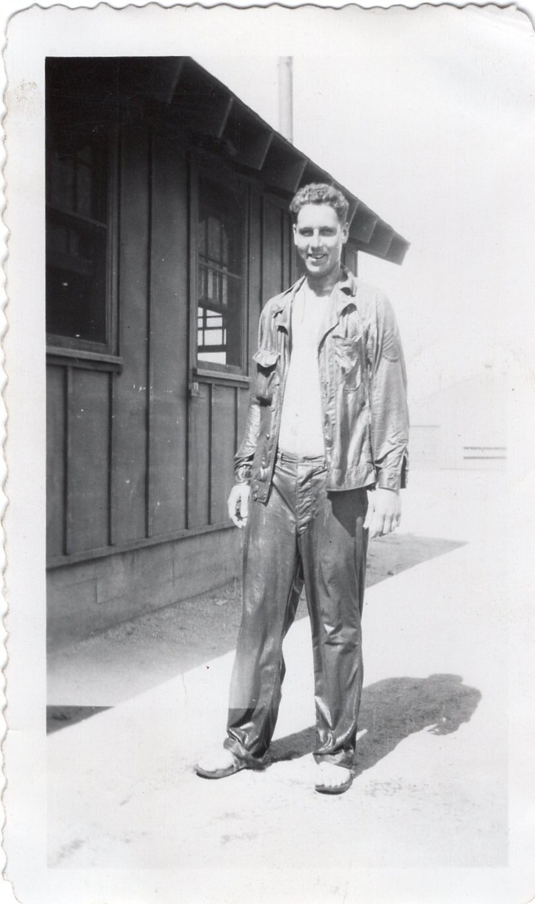 Vintage Photo Attractive Army Man 1940s Original Found Photograph Black ...