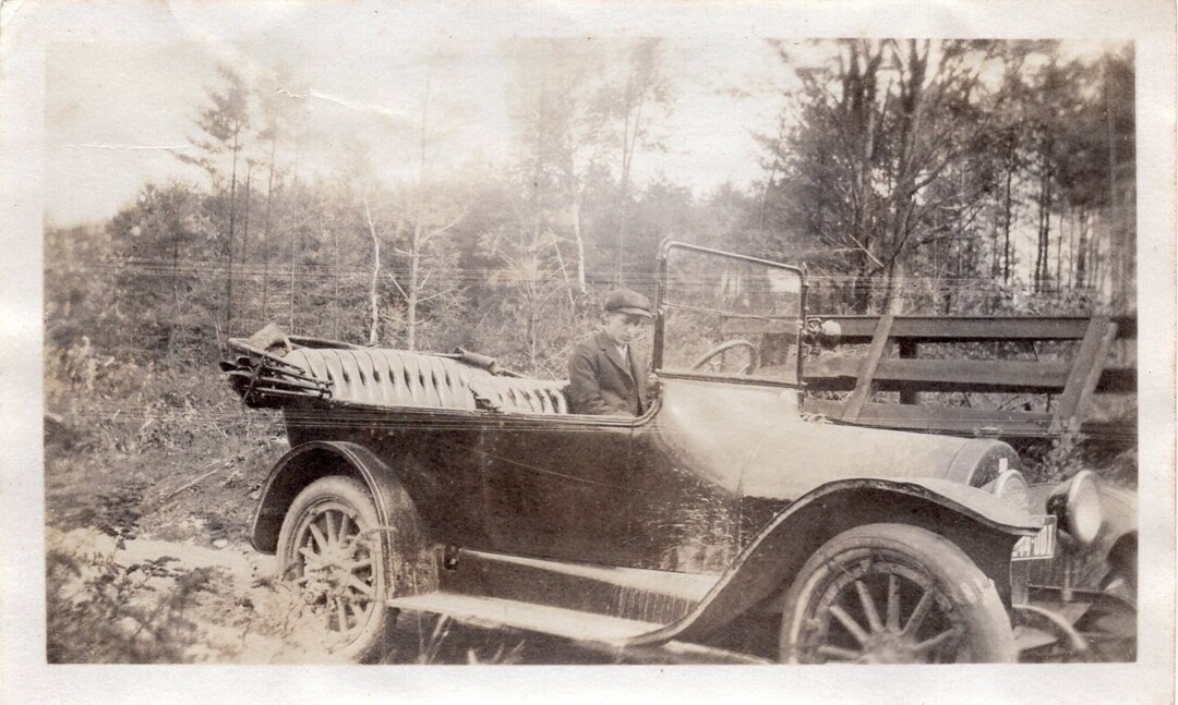 Vintage Photo - Charlie and His Buick - Antique Car - 1910s Original ...