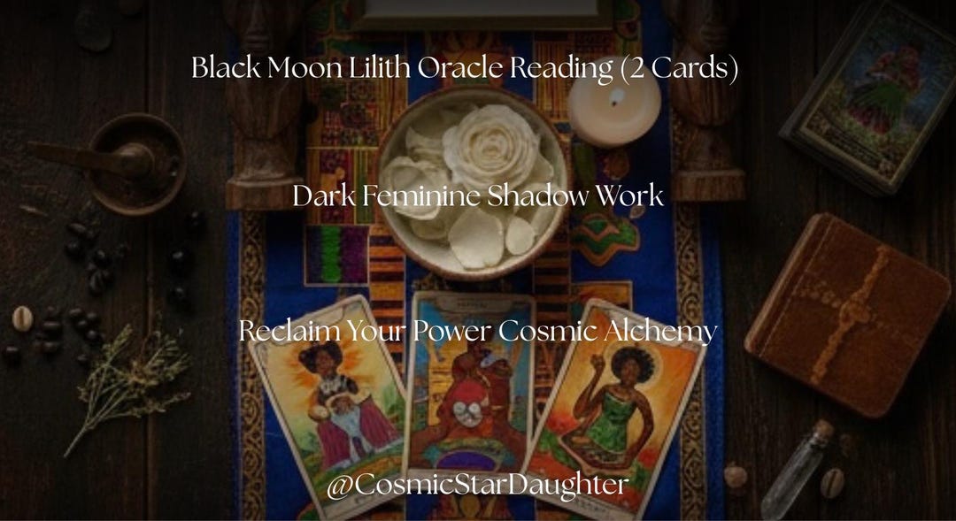 Black Moon Lilith Oracle Reading | Shadow Work, Reclaim Power - Etsy