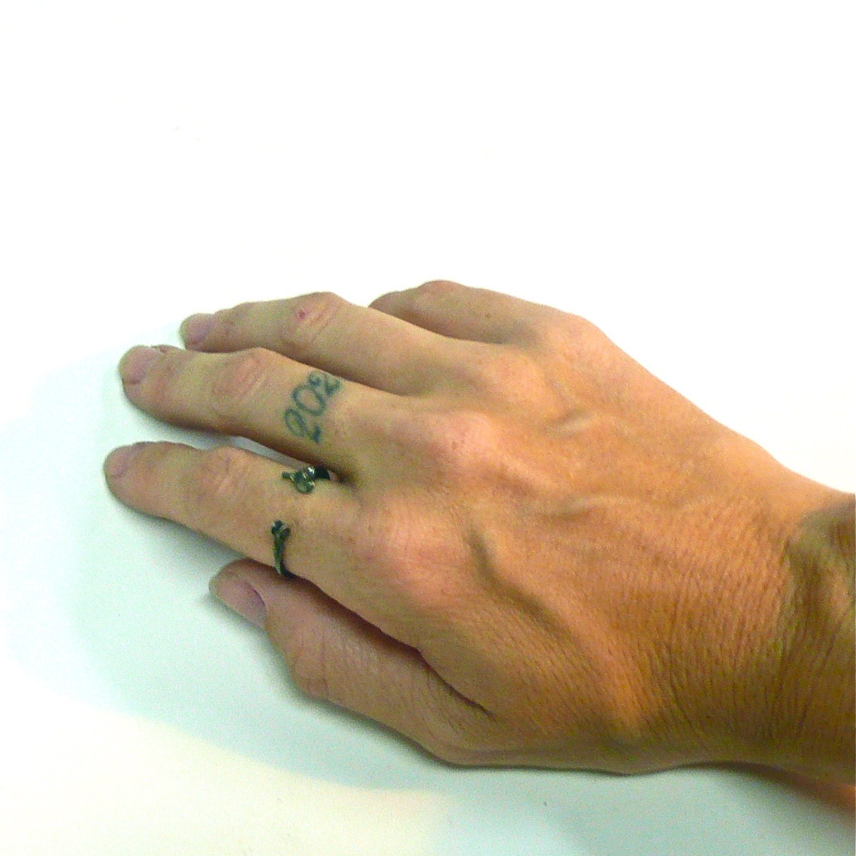 Oxidized Sterling SILVER Adjustable Rat and Snake Bone Ring Silver ...