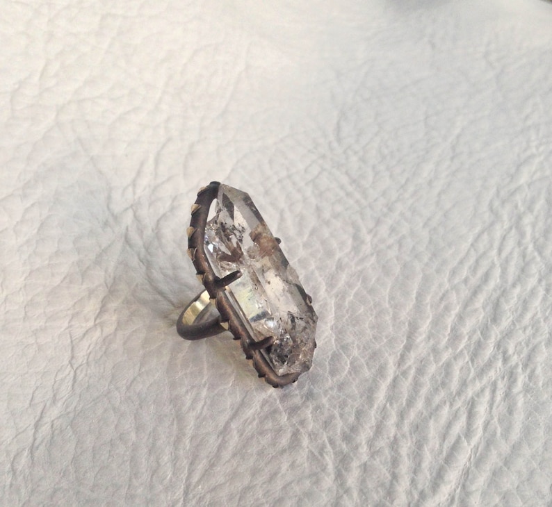 Tibetan Quartz Point Silver Ring Manifestation and Rainbow | Etsy