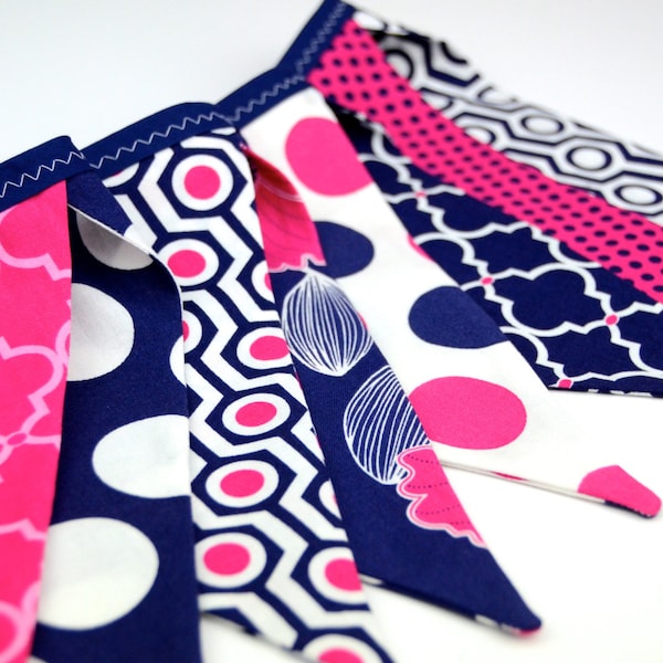 Pink Blue Bunting - Etsy
