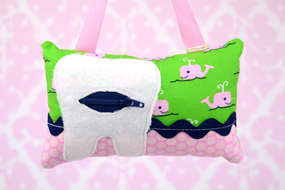Tooth Fairy Pillow- in Little Kukla Fabric RK Posie Button Flowers in ...