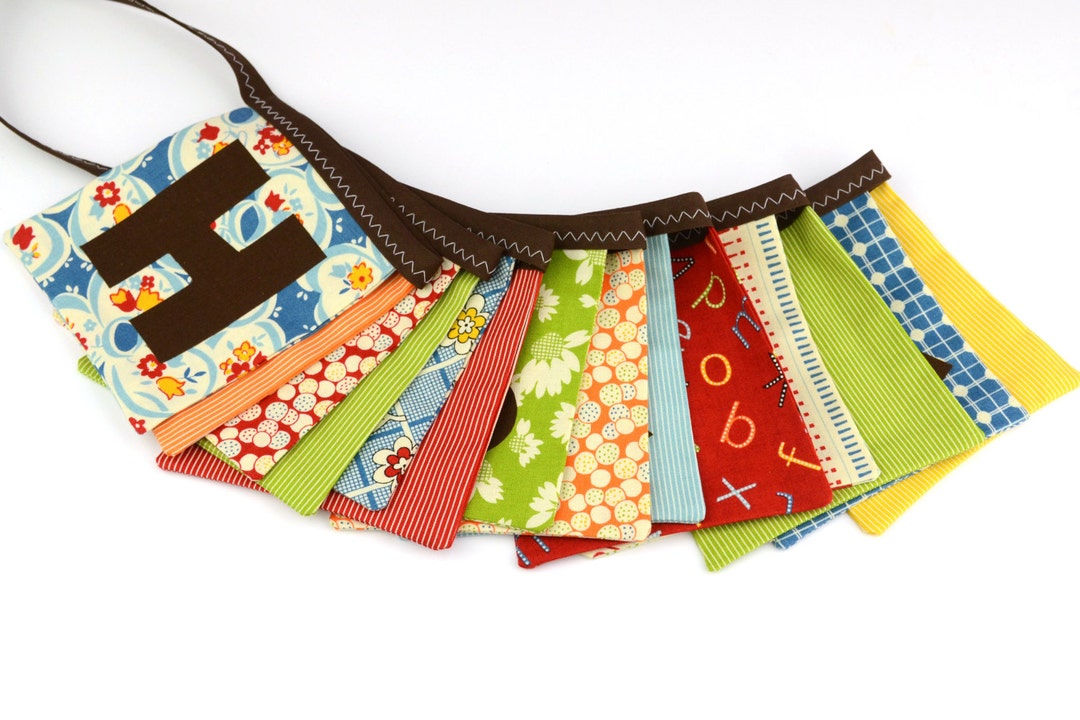 READY to SHIP! Reusable Happy Birthday Fabric Banner - in Moda ...