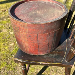 Large Antique Chinese Lacquered Round Hat Box, C. 1850 Original ...