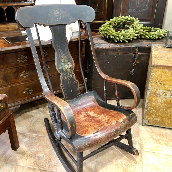 Painted Rocking Chair - Etsy