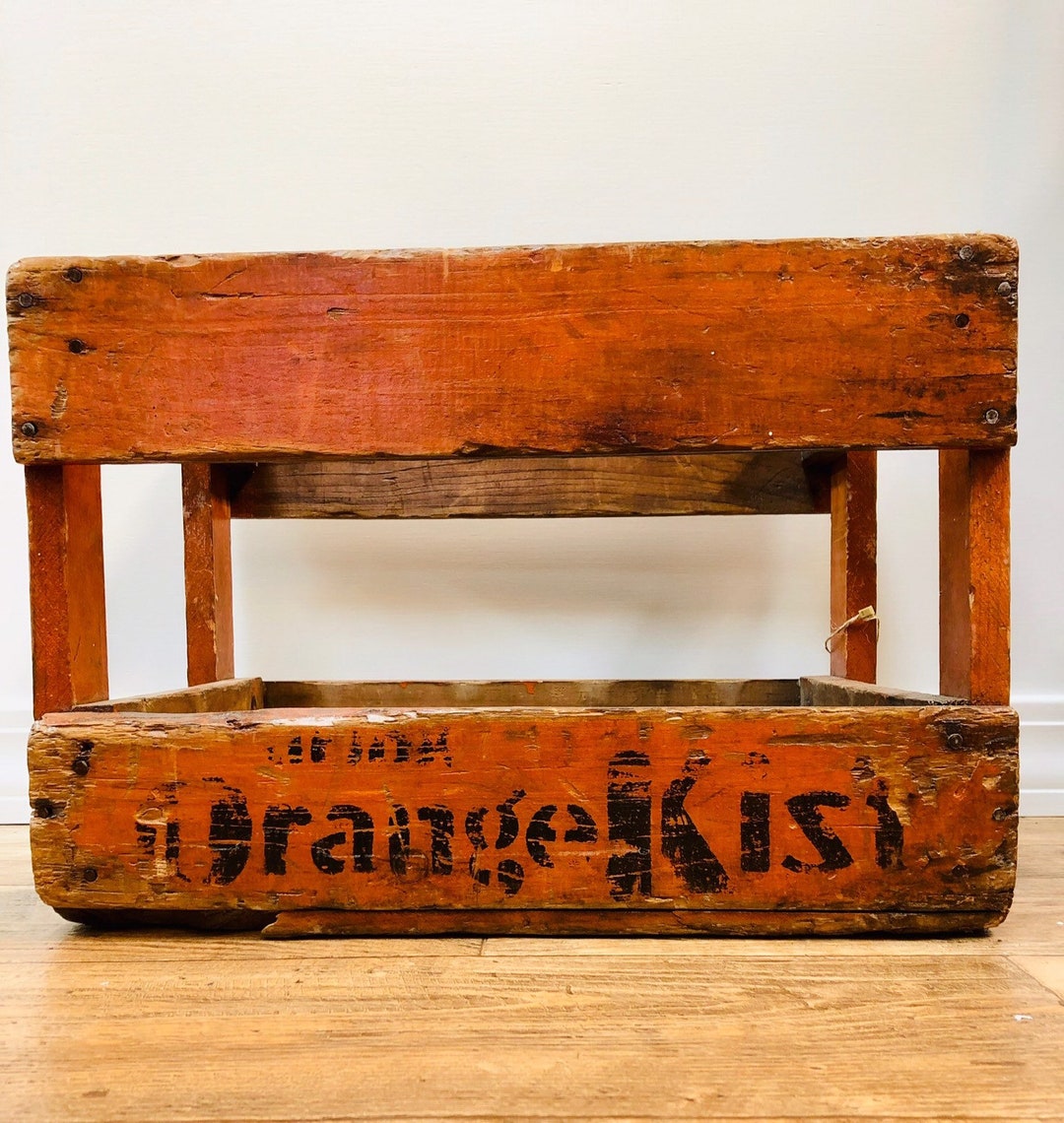 Early Orange Kist Wooden Crate, Old Soda Advertising Collectible ...