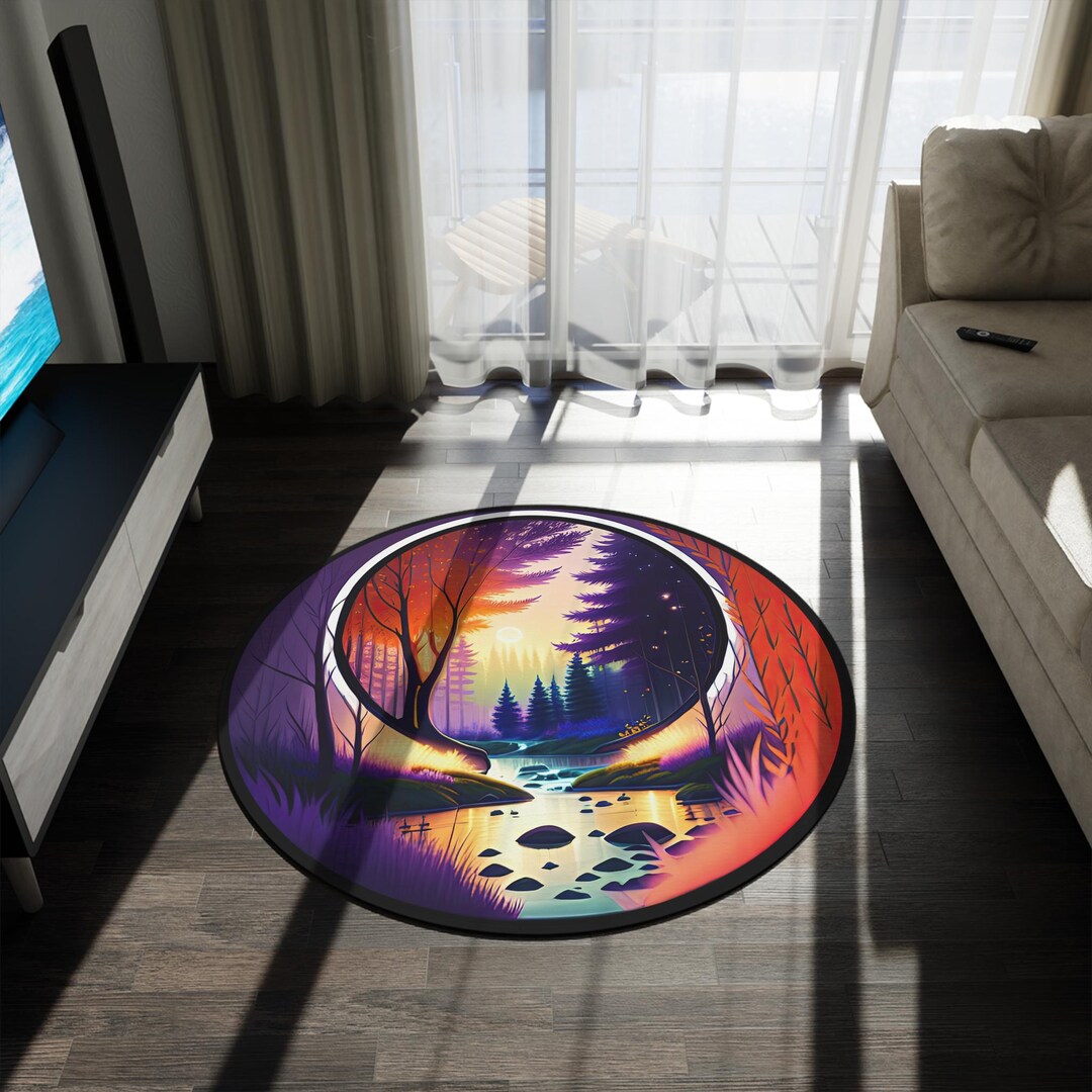 Grateful Rug, Cozy Home Decor, Deadhead Style, Nature Inspired, Living ...