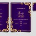 Purple and Gold Royal Wedding Invitation Template, - Etsy