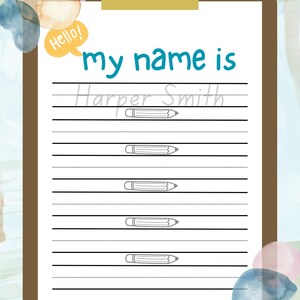 Printable Name Tracing Worksheet: Handwriting Practice Activity (PDF ...