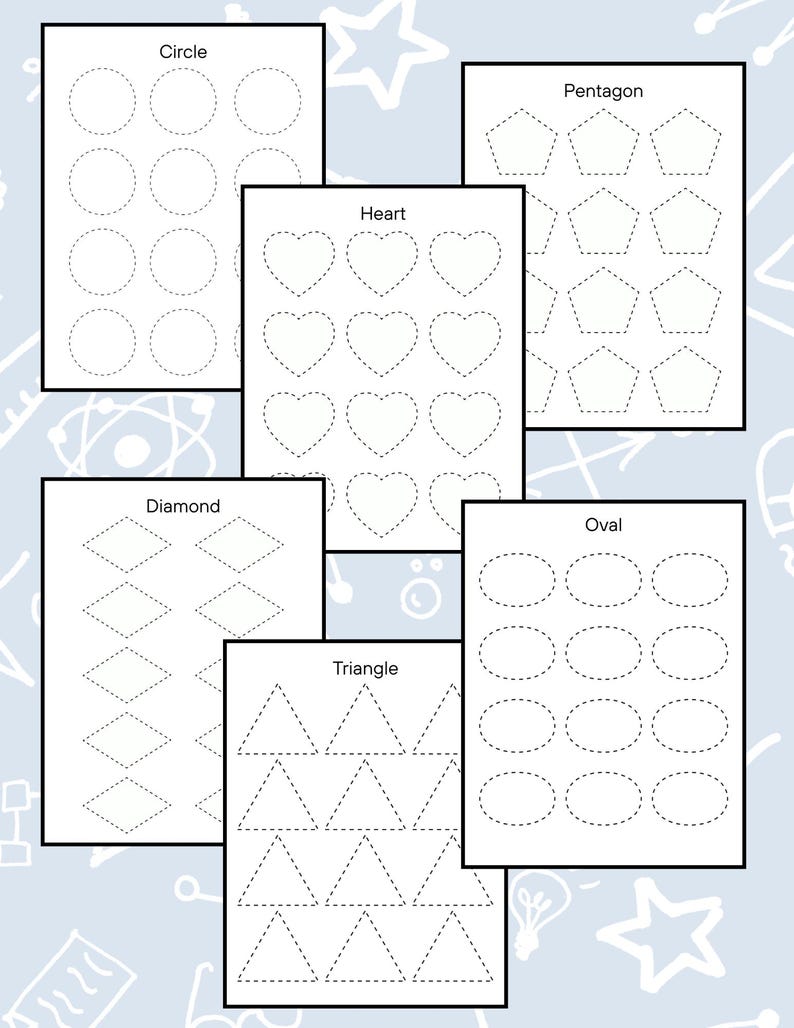 Tracing Shapes Worksheet, Learning Shape, Fine Motor Skill Practice ...