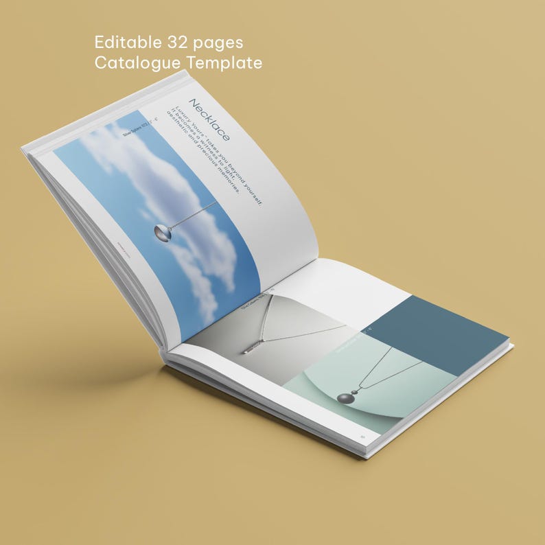 Printable Catalogue Template for Canva, Square Jewelry Product Catalog ...