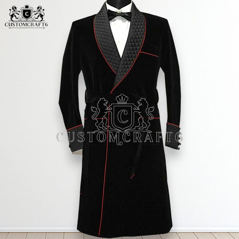 Velvet Smoking Robe - Etsy