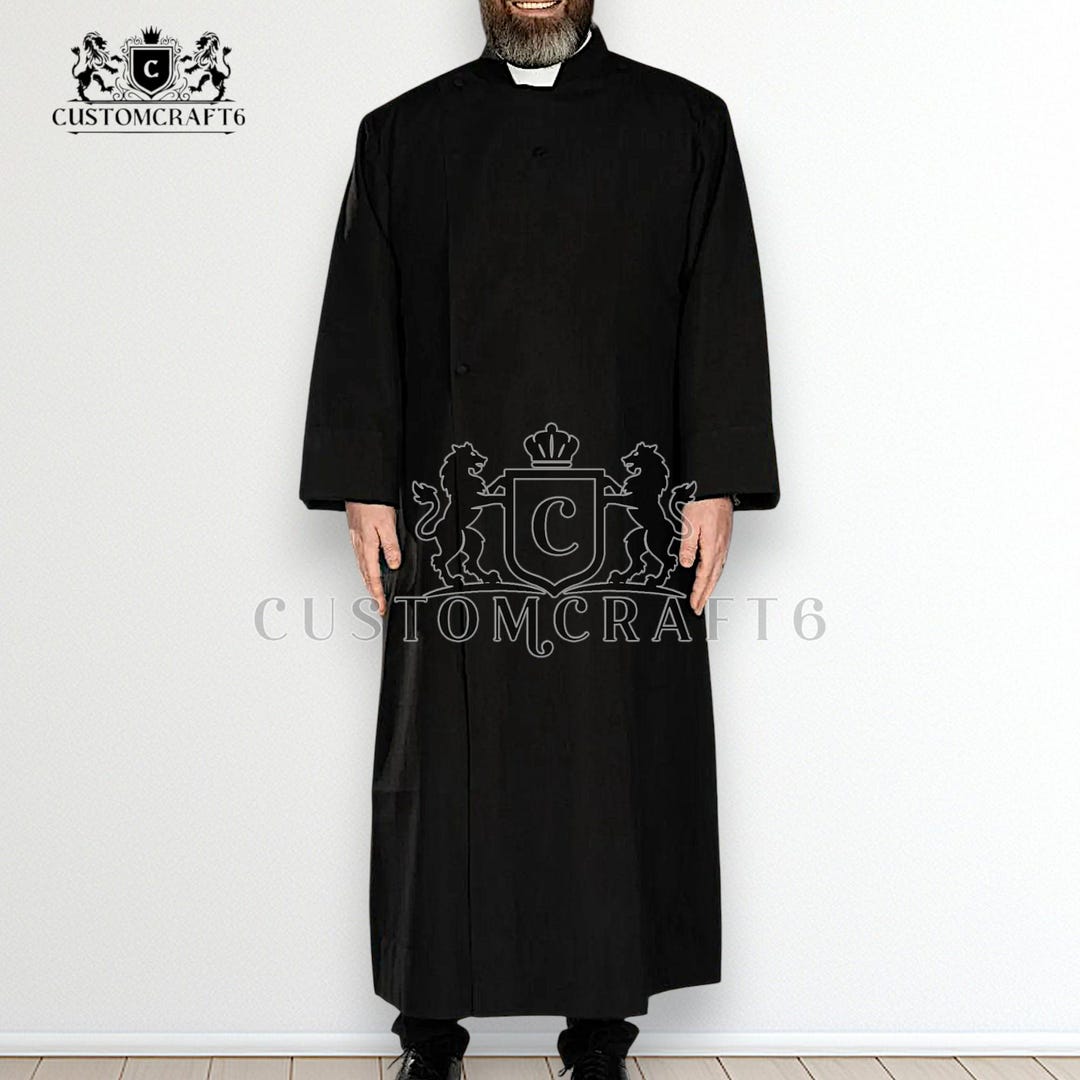 Men's White Clergy Robe: Anglican Cassock, Church Father Coat - Etsy
