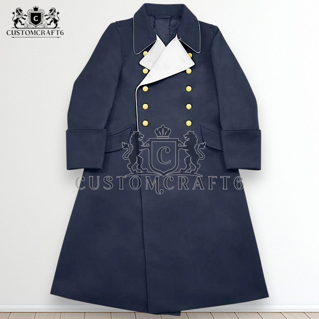 WW1 US Army Frock Coat Handmade Navy Blue Wool Military Overcoat - Etsy ...