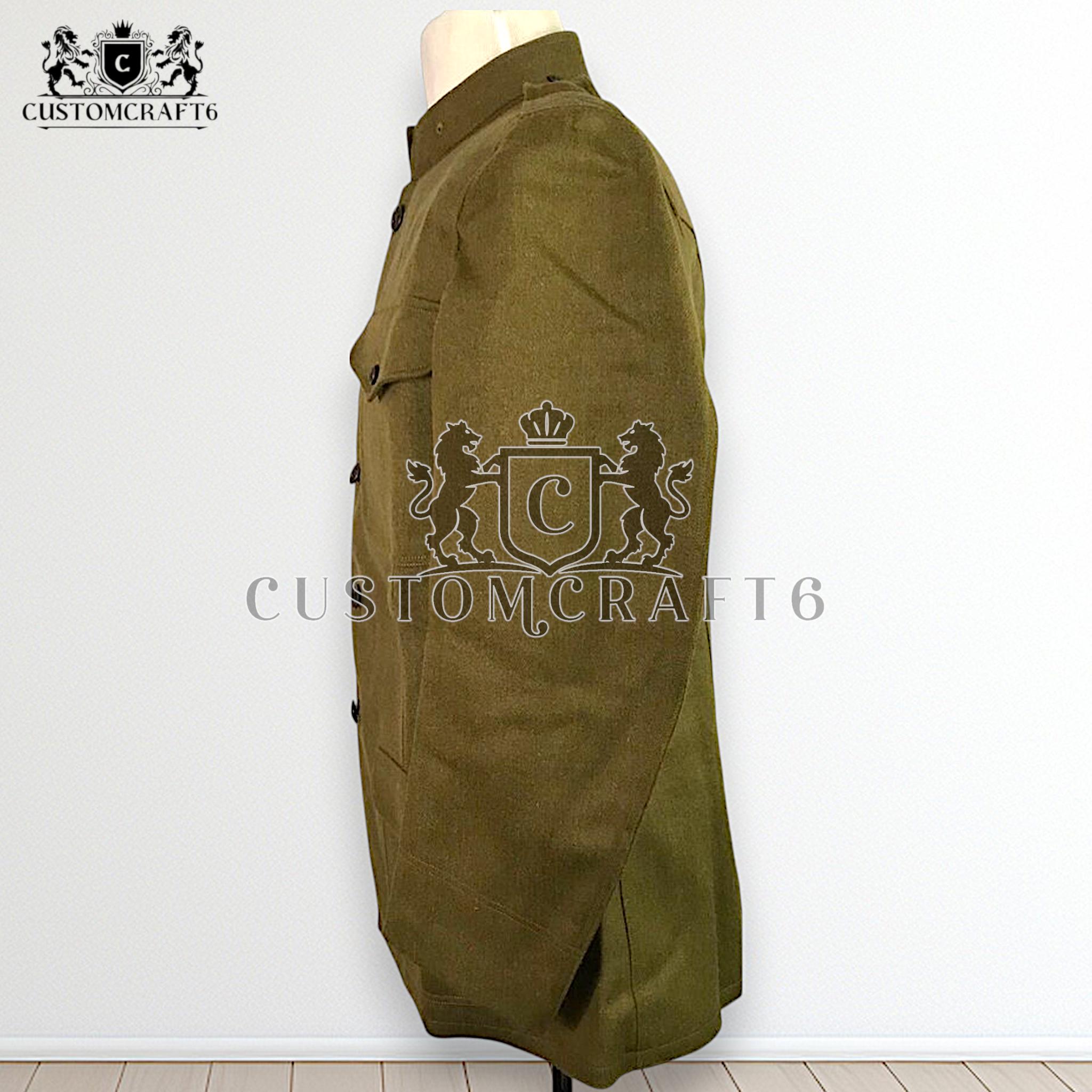 WW1 US Army M1917 Wool Jacket Olive Green Military Tunic Reproduction ...