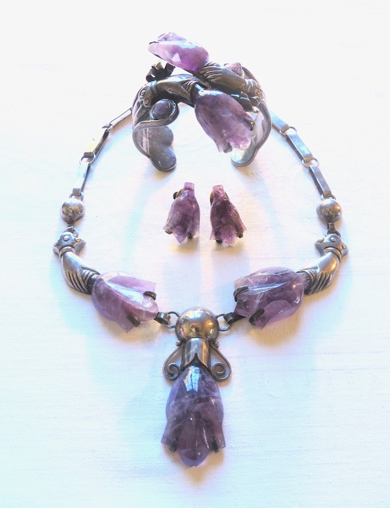 1940's William Spratling Style Taxco Mexico Amethyst … - Gem