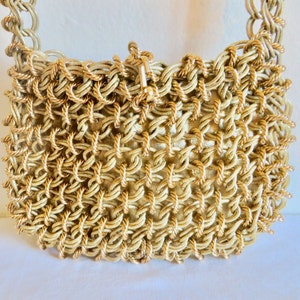 1960's 70's Gold Metal Chain Link Purse With Shoulder Strap Mod Go Go ...