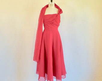 Red Silk Formal Dress - Etsy