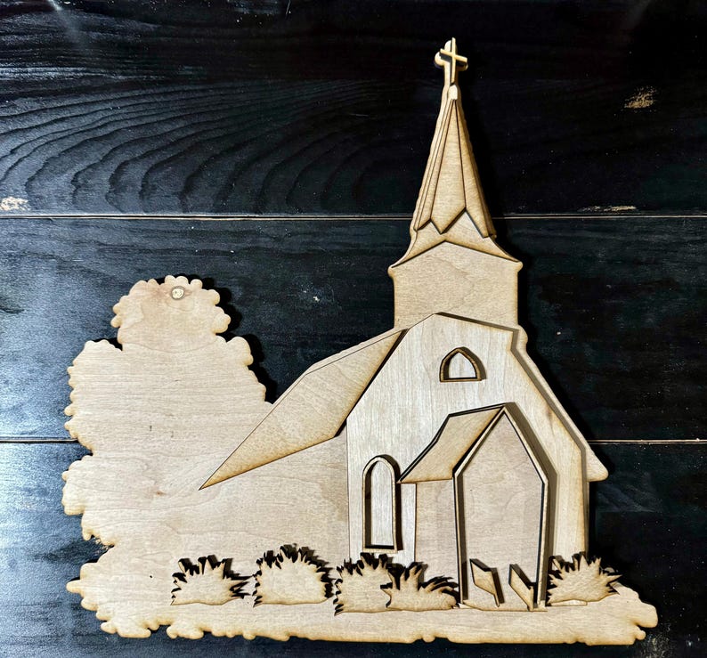 Old Country Church Stencil And/or Wood Cut Outs. Old Country Church ...