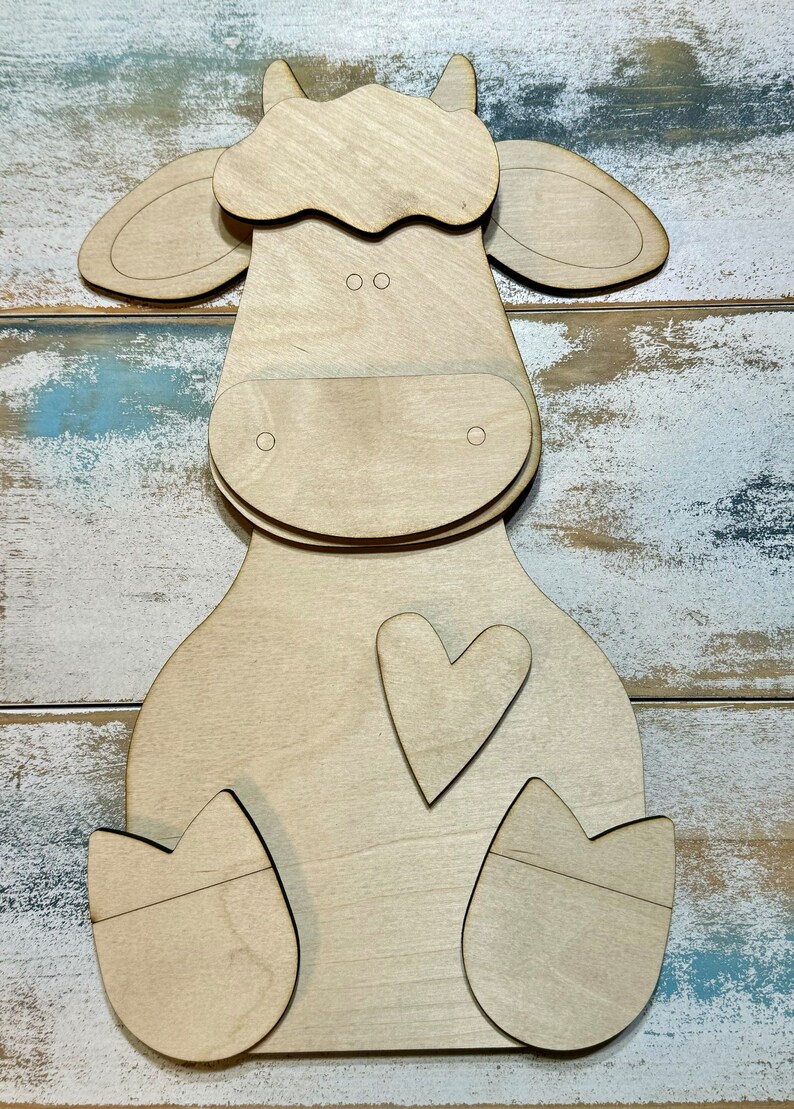 Farmhouse Cow Shelf Sitter Home Decor DIY Kit - Etsy