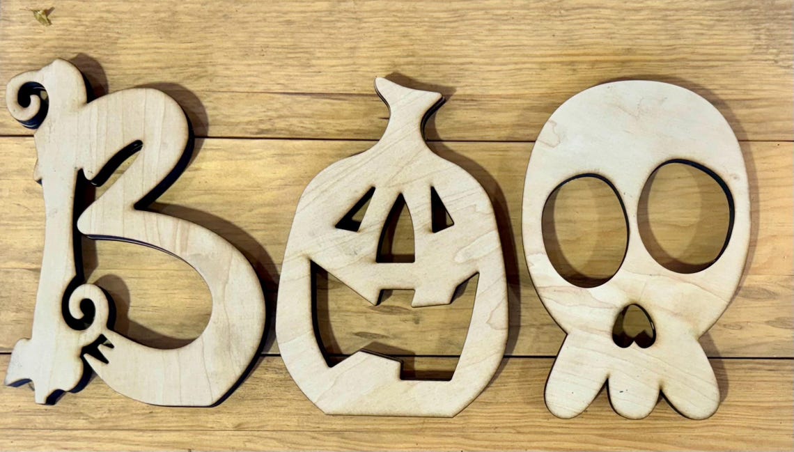 Boo Shelf Sitter. DIY Home Decor Kit. - Etsy