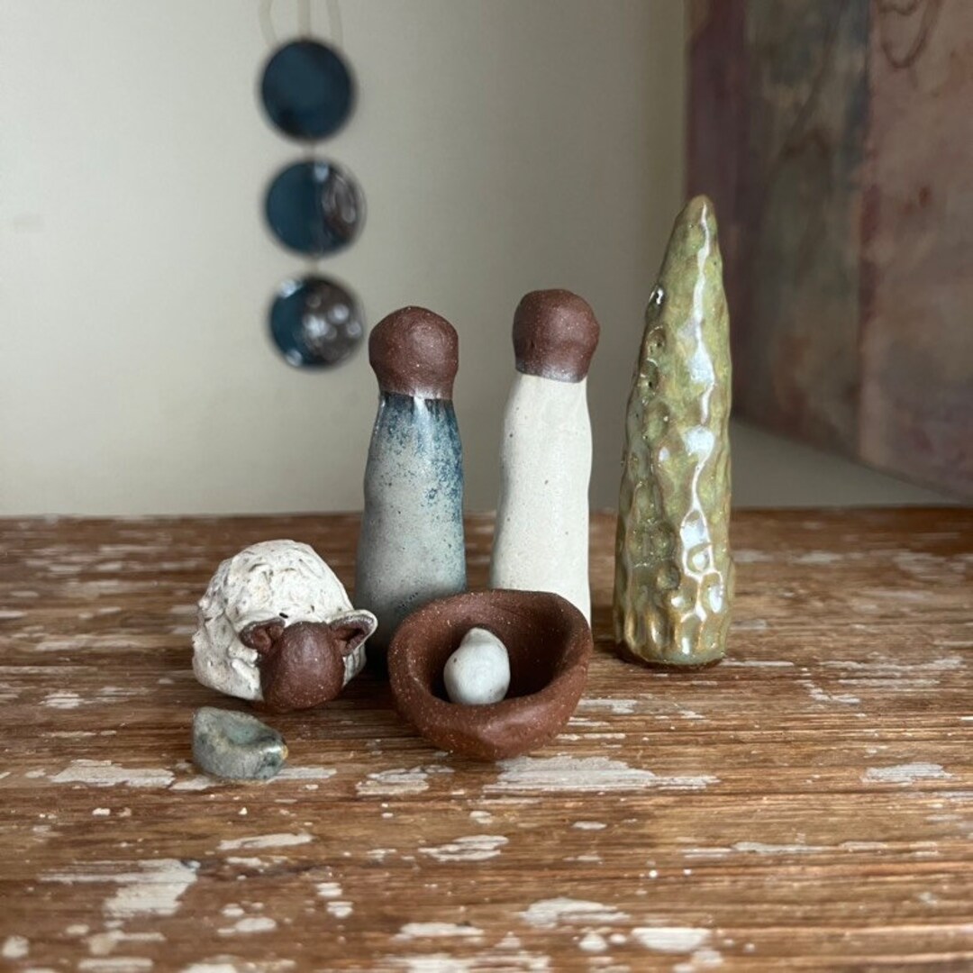 Nativity Set in Brown READY TO SHIP - Etsy