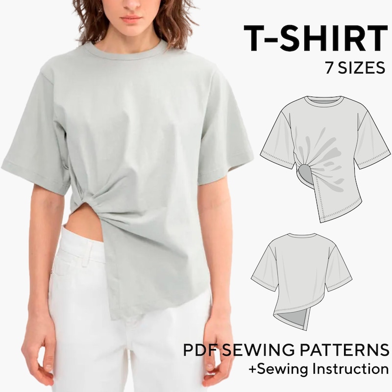 Asymmetrical Hem T Shirt - Etsy UK