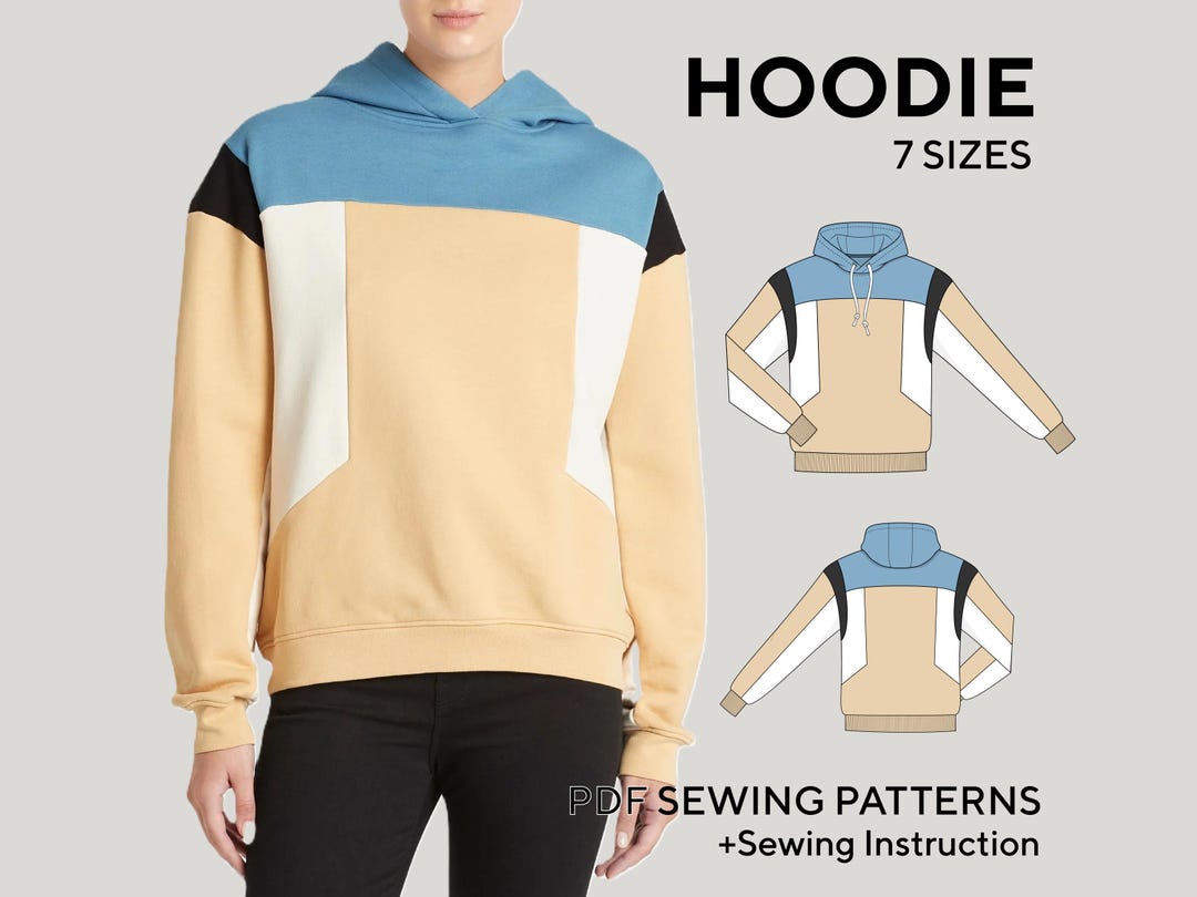 Hoodie Sewing Pattern for Women | Beginner Friendly (digital PDF) - Etsy