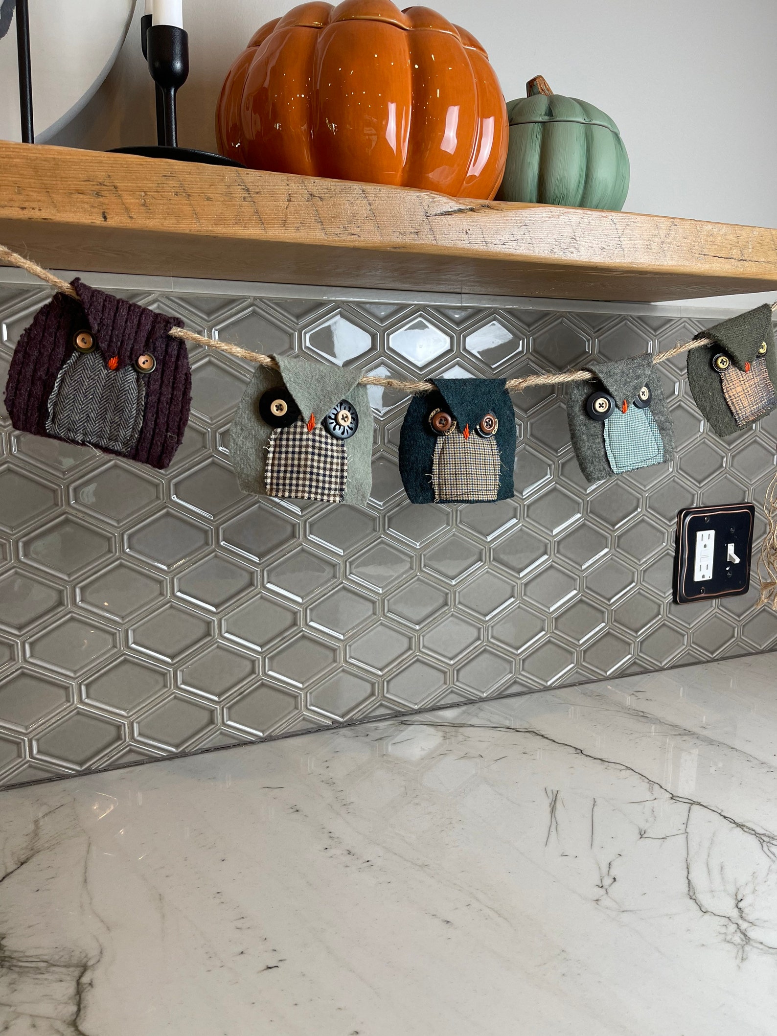 Primitive Owl Garland Rustic Fall Thanksgiving Decor | Etsy